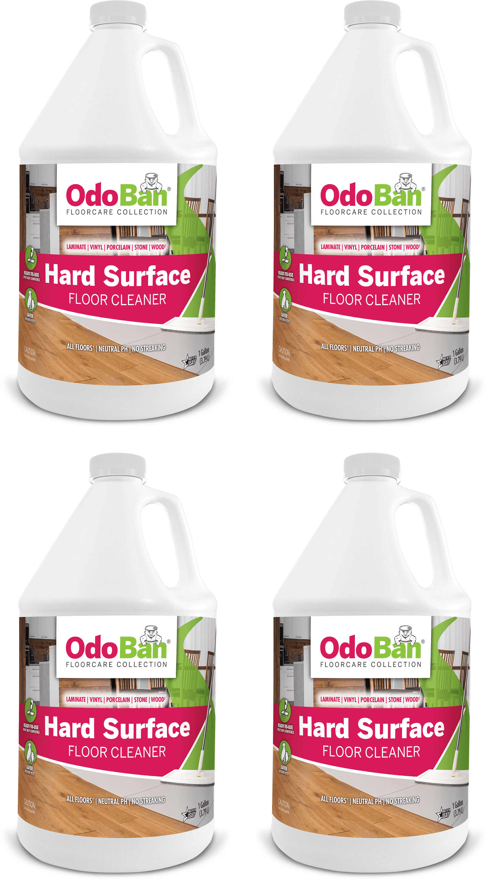 OdoBan Ready-to-Use Hard Surface Floor Cleaner, Streak Free and Neutral ...
