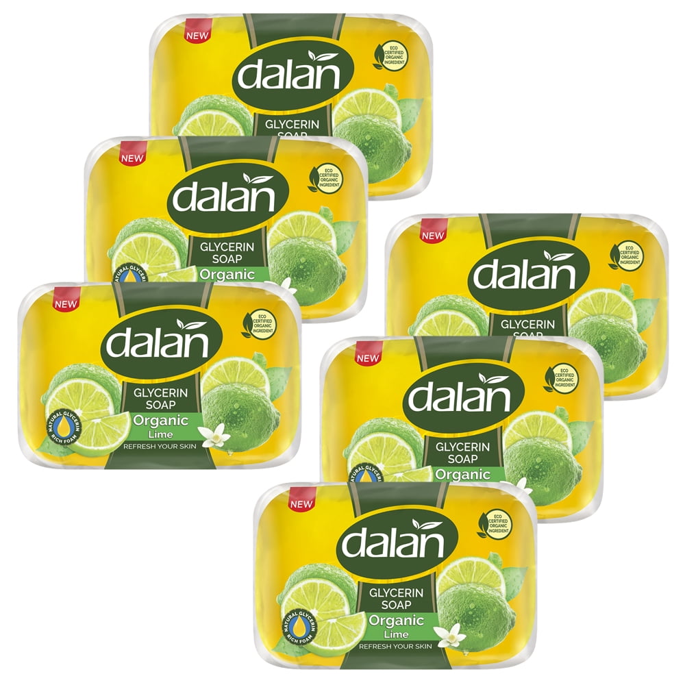 Dalan Glycerin Soap with Organic Lime 100g (Pack of 6) - Walmart.com