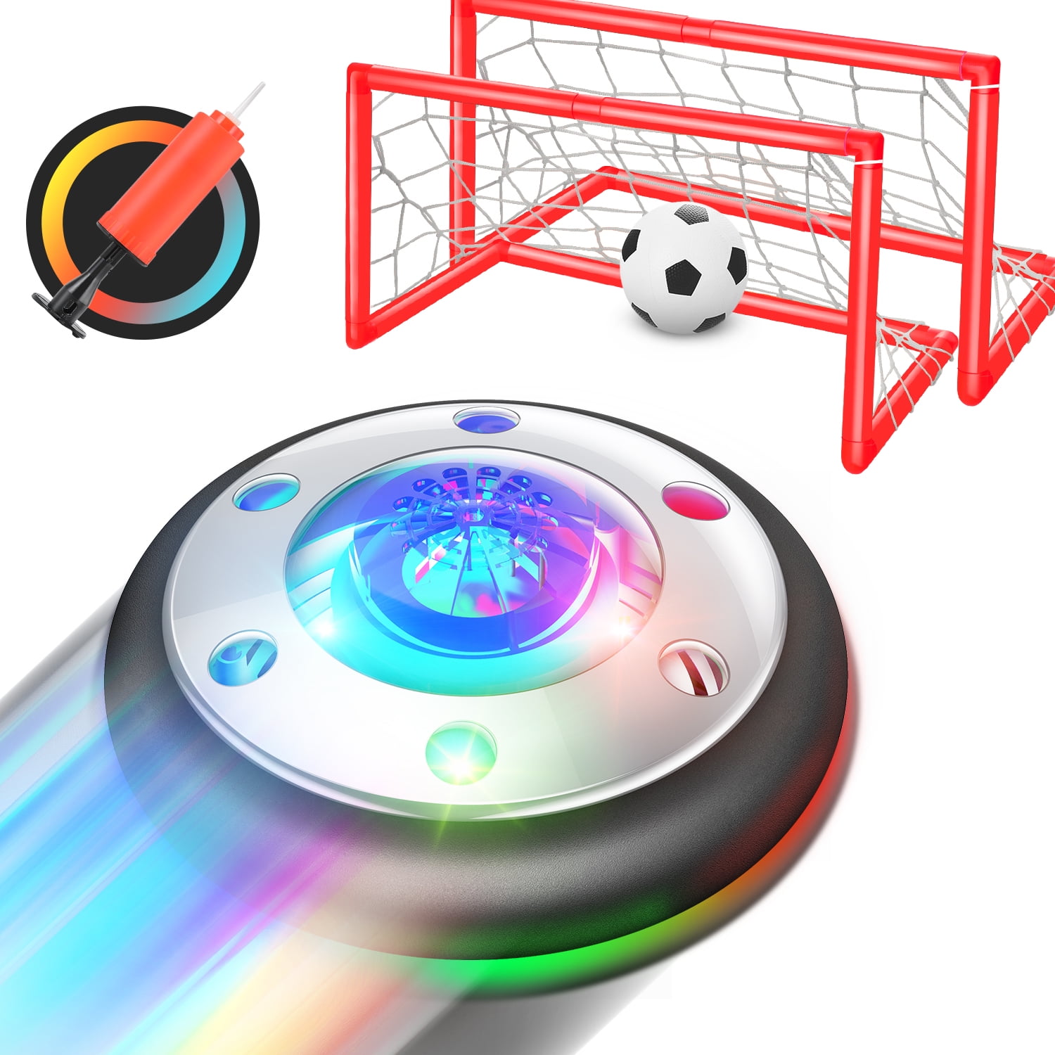 WisToyz Hover Soccer Ball, Rechargeable 2 Goals and Inflatable Ball ...
