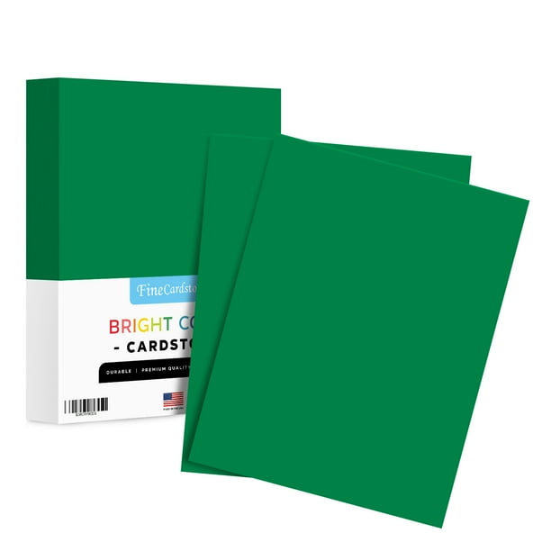 Green Premium Colored Card Stock Paper | Medium Weight 65lb Cardstock ...
