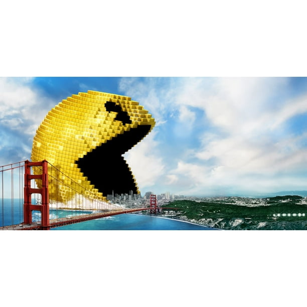 Pixels Pac Man Movie Poster Metal Sign 8In x 12In Metal Print 8x12 ...