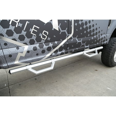 Dee Zee DZ66321 Nerf Bar HEX Series With Drop Down Steps; Hexagonal ...