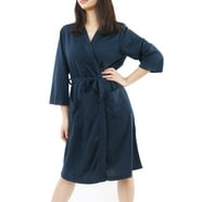 Richie House Women's Short Sleeve Cotton Bathrobe Robe RHW2753 ...