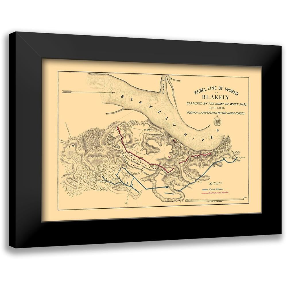 US Army Corps 24x18 Black Modern Framed Museum Art Print Titled - Fort ...