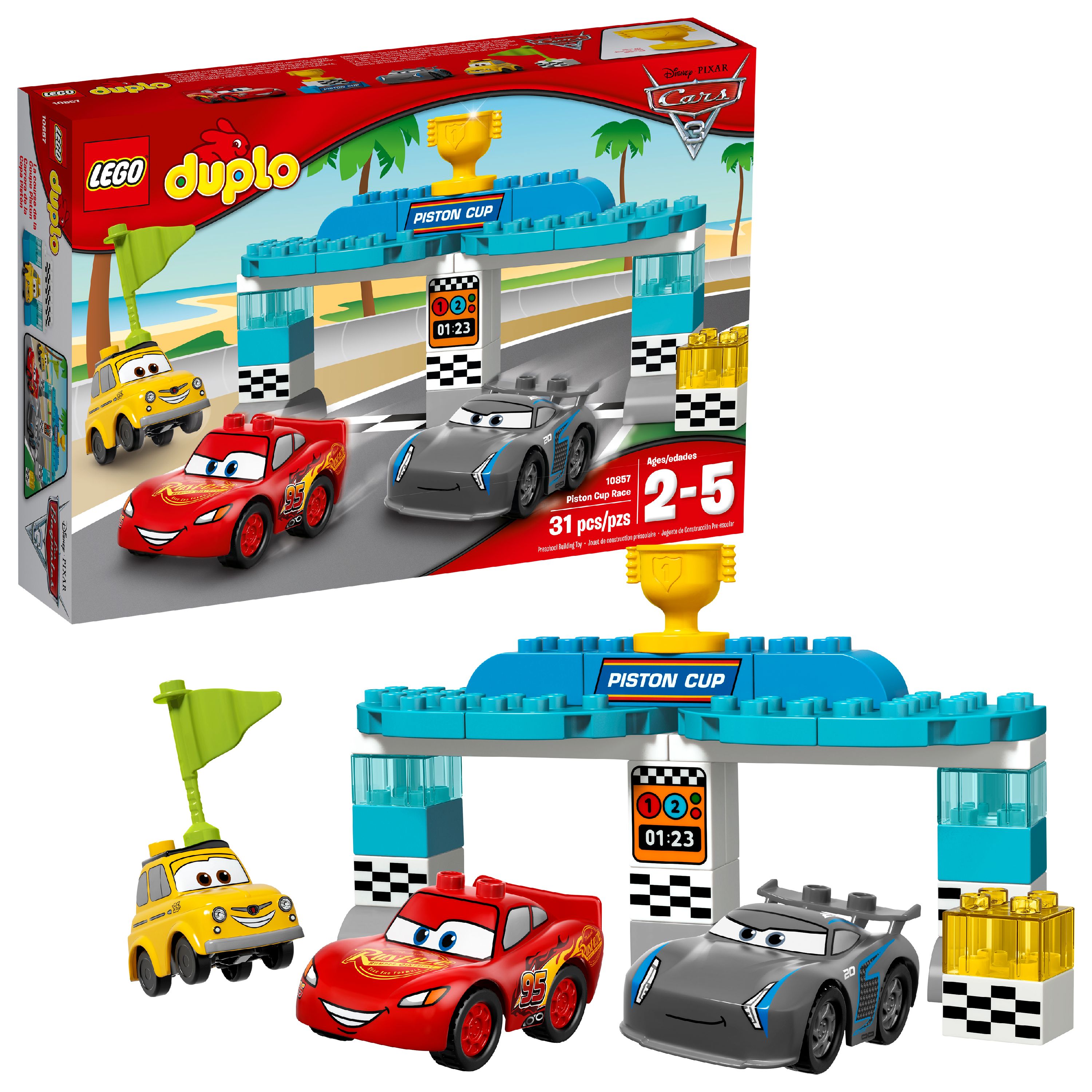 LEGO DUPLO Cars Piston Cup Race 10857 31 Pieces Walmart