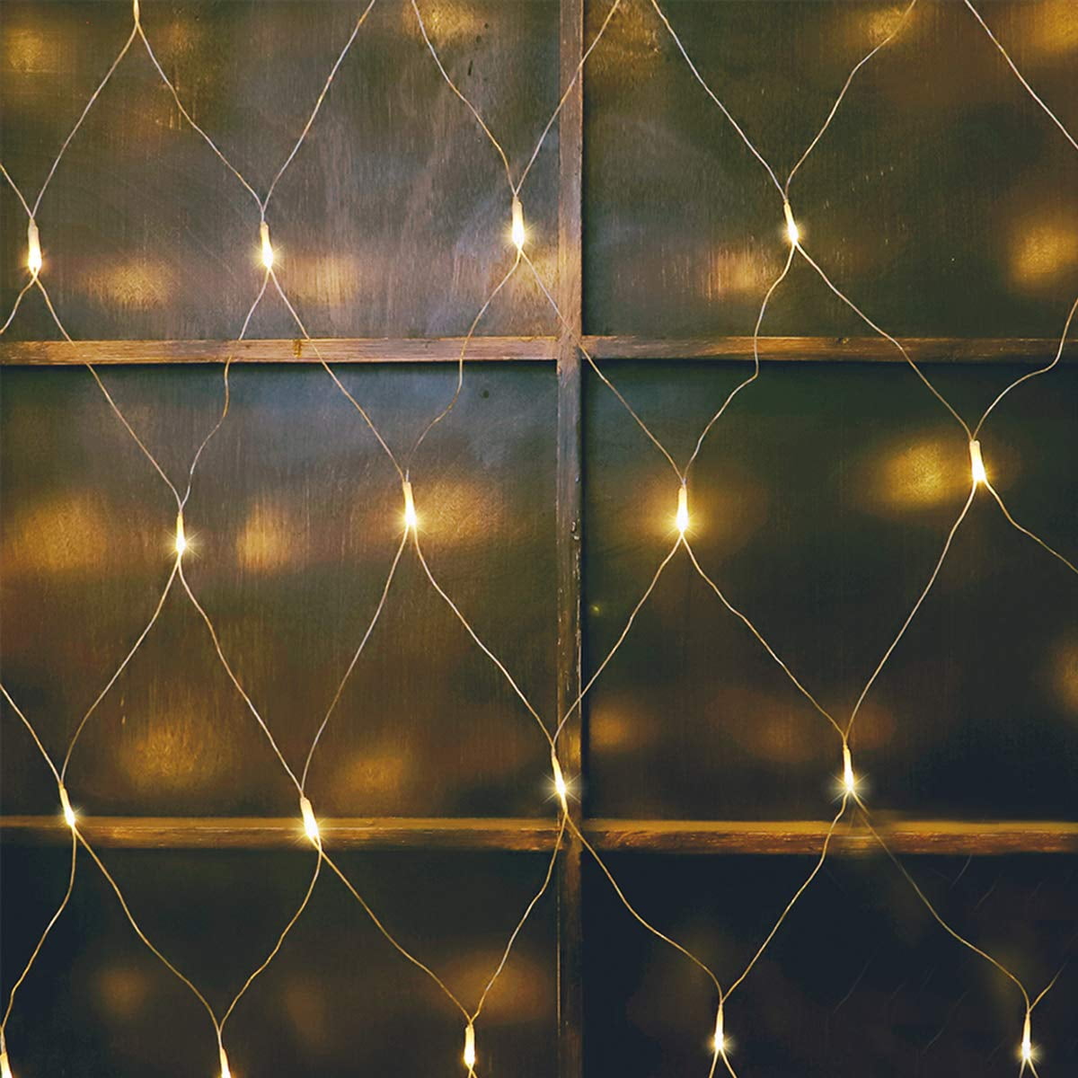 Rosnek Christmas LED Net Mesh Lights, Outdoor Curtain Hanging Fairy ...