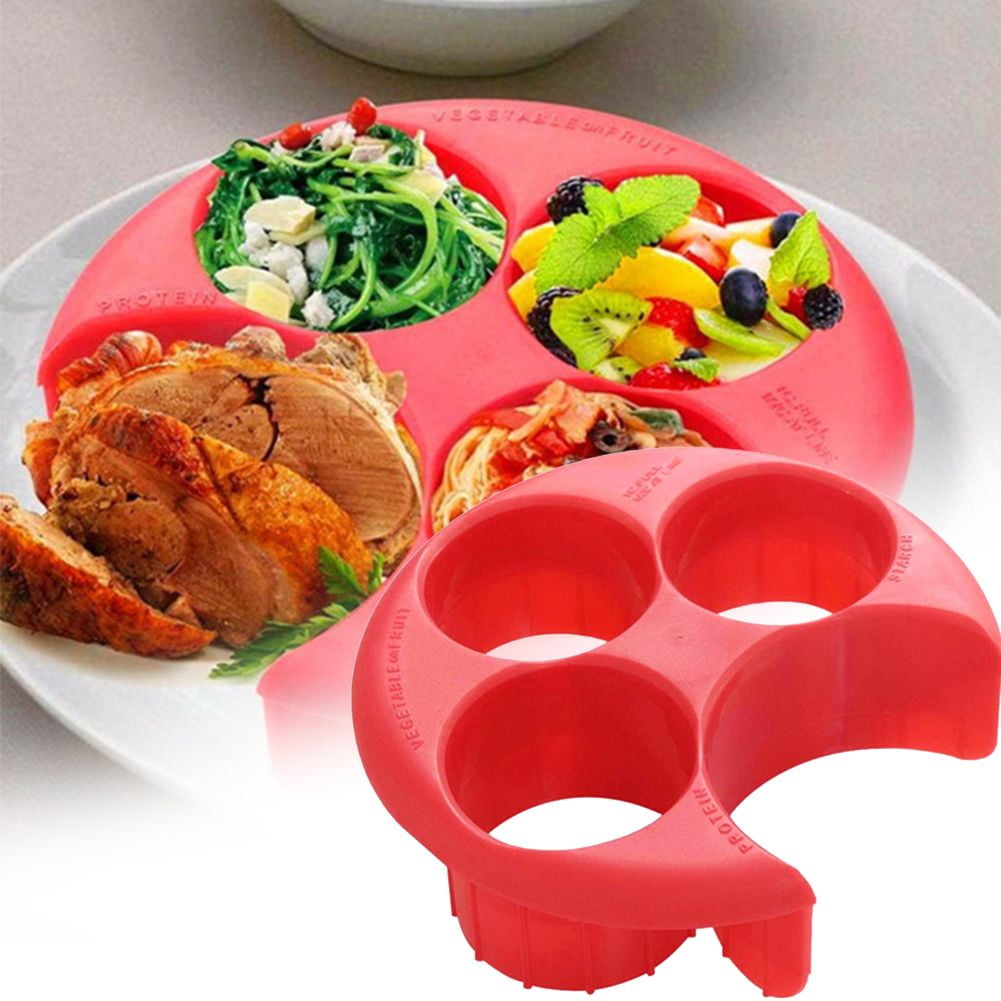 2 Pack Meal Measure Portion Control Plates, Container for Weight Loss ...
