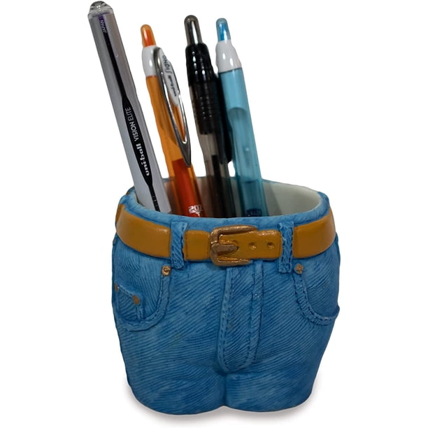 Ceramic Denim Jeans-Shaped Pen Holder Cup & Desk Organizer - Walmart.com