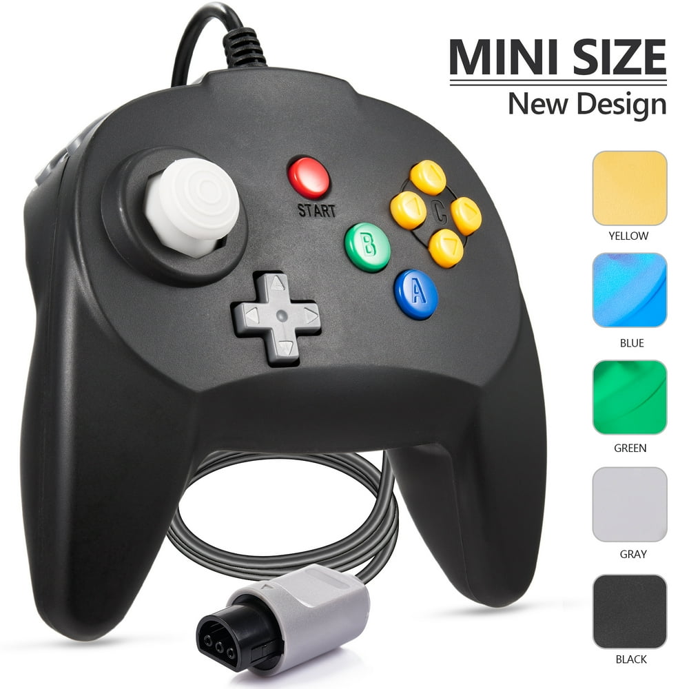Miadore N64 Mini Controller, Wired Mini N64 Controller Gamepad Remote ...