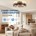 20.5" Industrial Ceiling Fan with Lights and Remote - Rustic Rope Caged ...