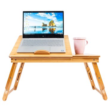 BirdRock Home Bamboo Laptop Lap Tray with Adjustable Legs - Walnut ...