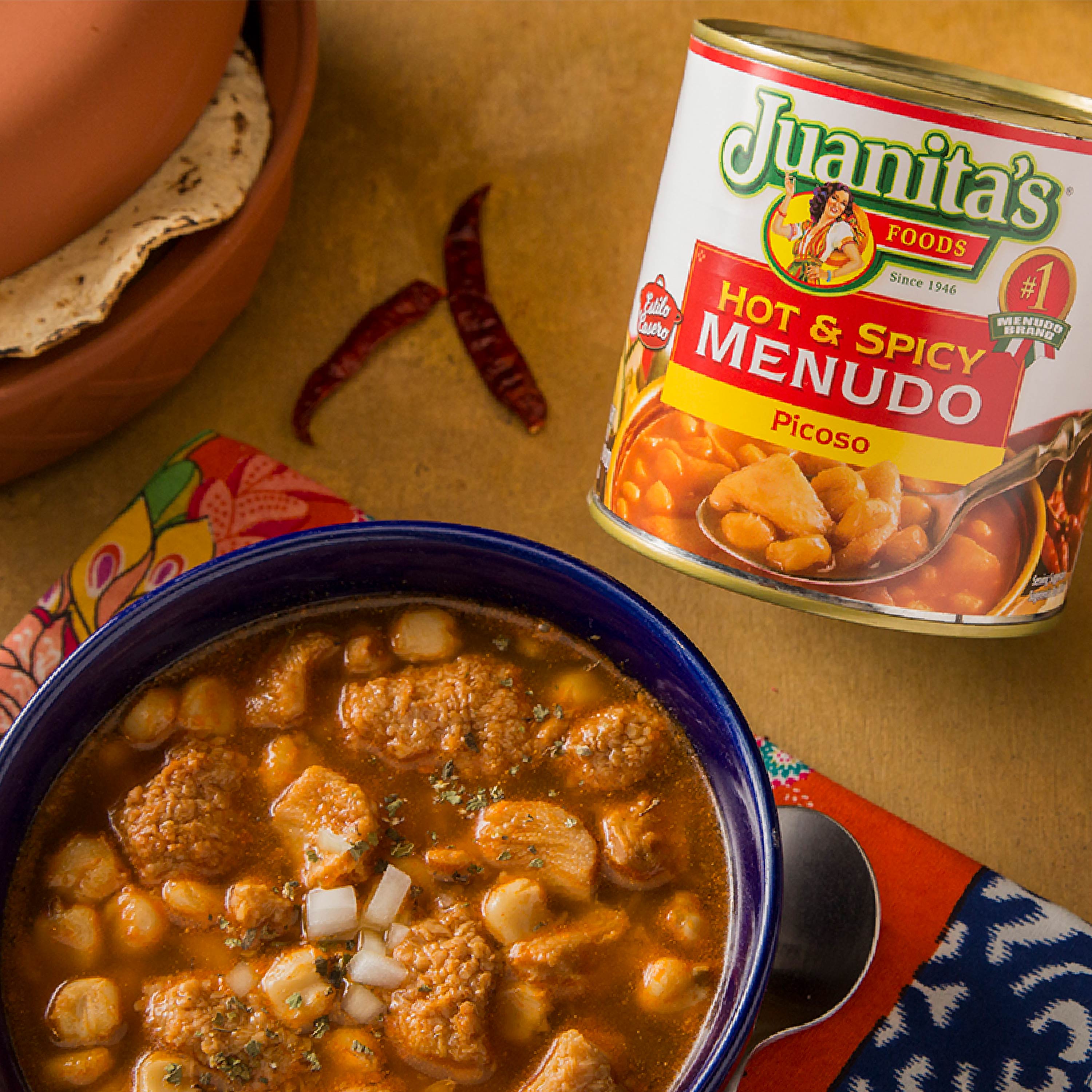 Juanita s Foods Ready To Serve Hot Spicy Menudo Soup 25 Oz Can Juanita s Foods Ready To Serve Hot Spicy Menudo Soup 25 Oz Can