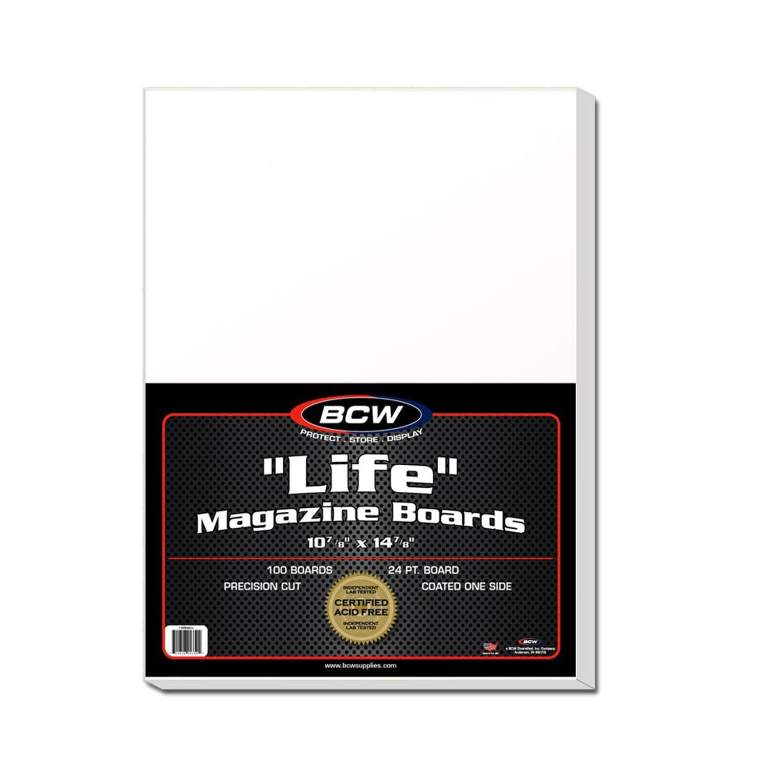 BCW BBMAG-L Life Size Magazine Backing Boards White 100 Boards ...
