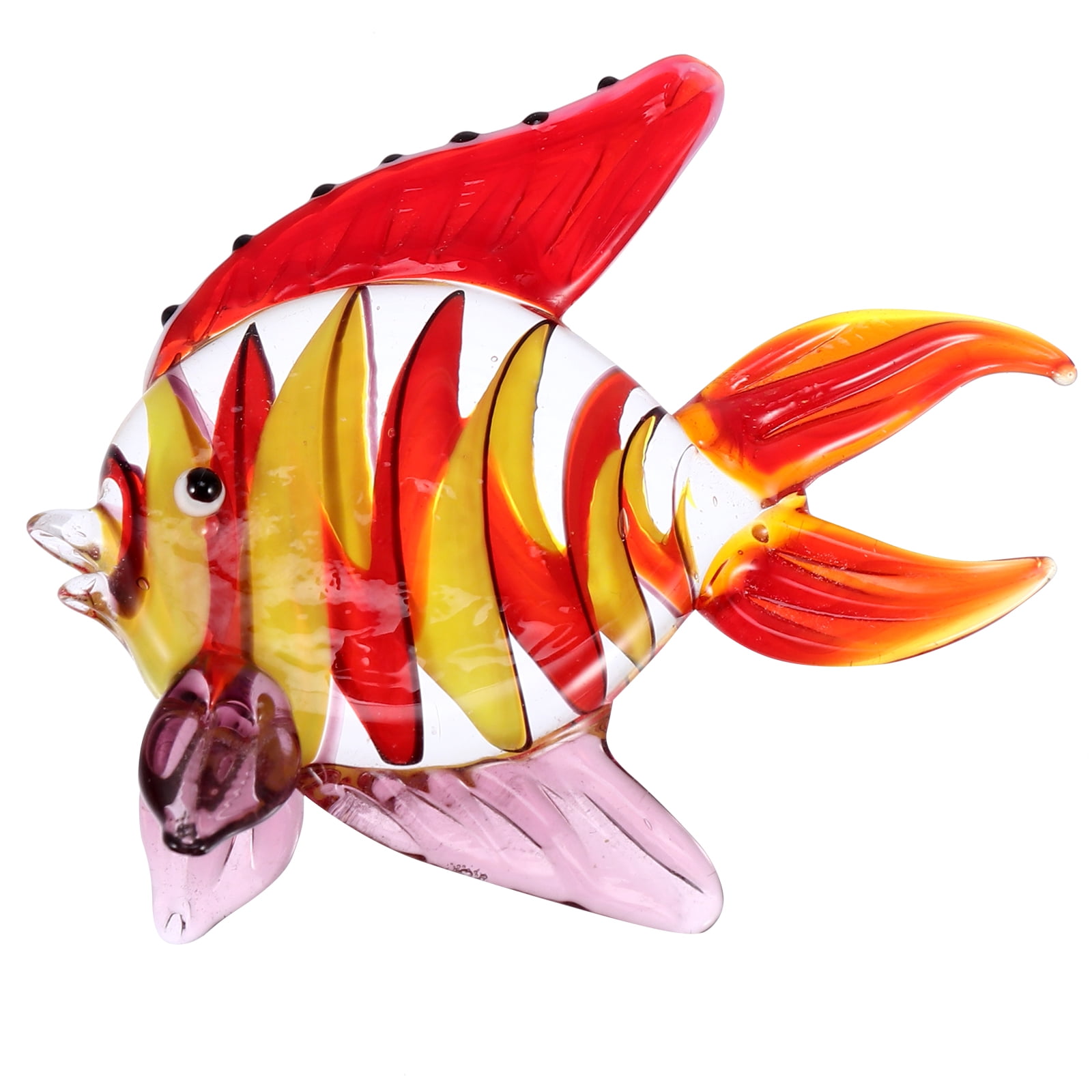 NUOLUX 1pc Marine Theme Desktop Adornment Stained Glass Fish Crafts for ...