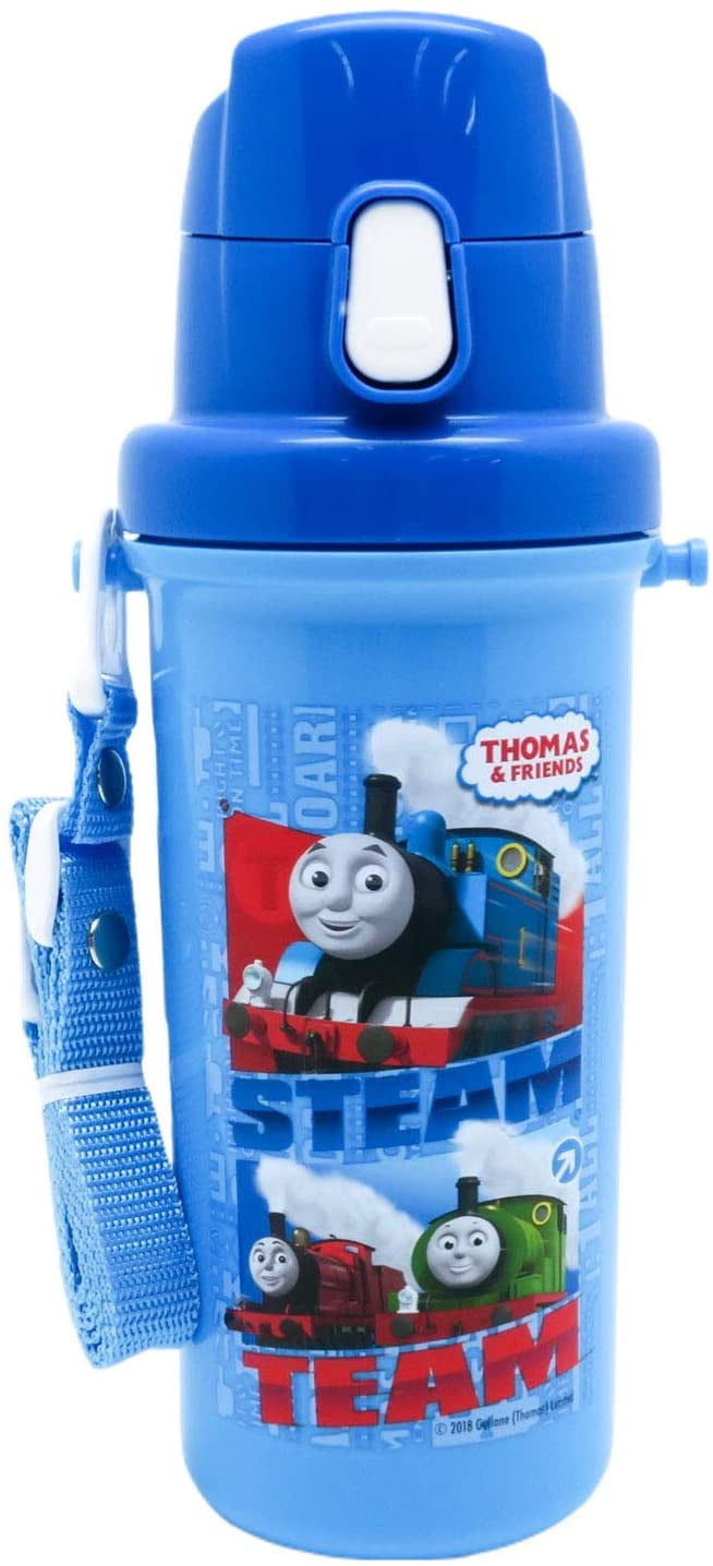 Thomas and Friends Blue Water Bottle with Sanitary Cap and Strap ...