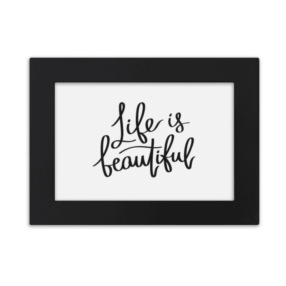 Life Is Beautiful Quote Art Deco Fashion Desktop Photo Frame Ornaments ...