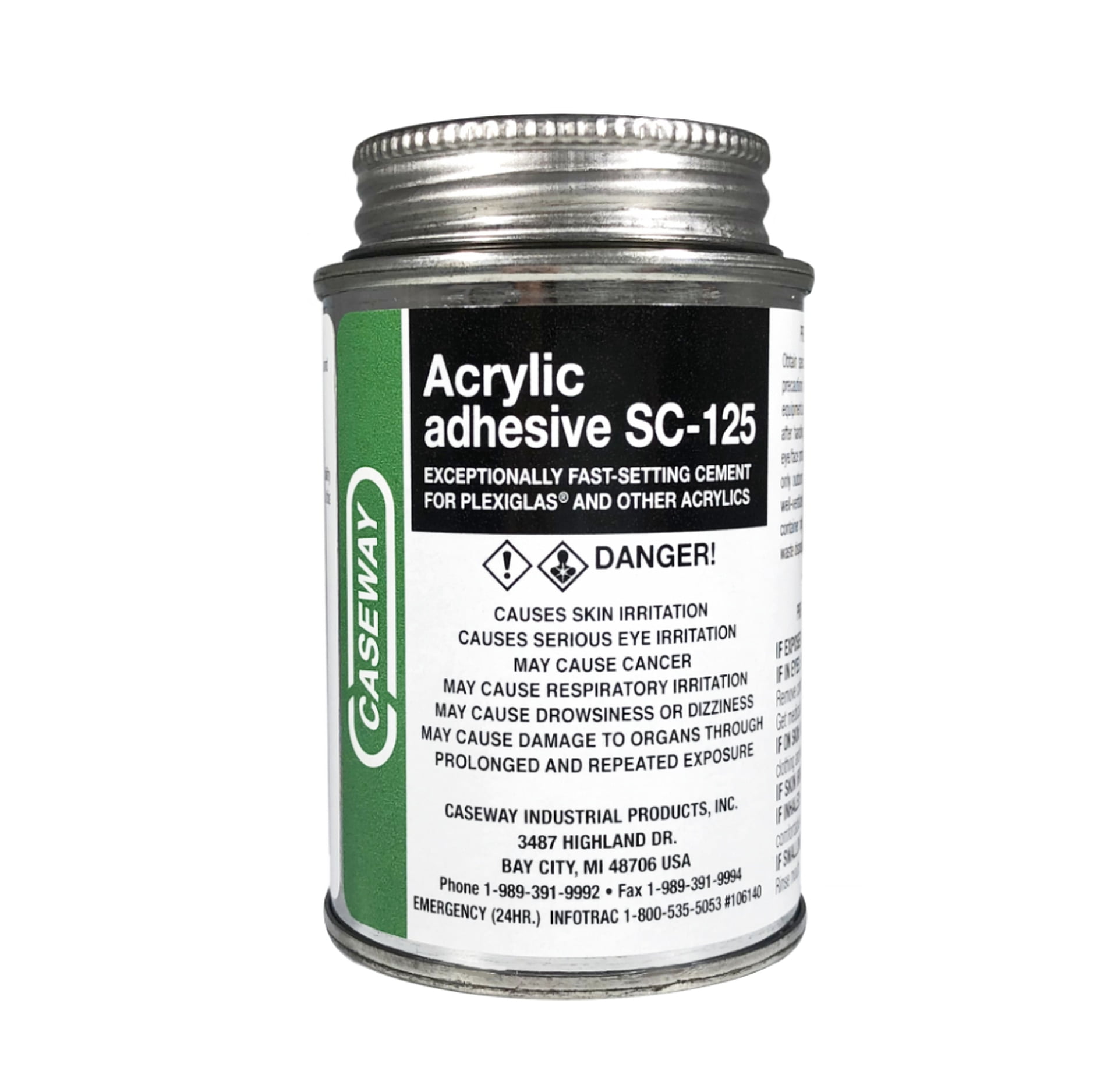 Caseway SC-125 Quick Acrylic Solvent Cement For Various Plastics - 1/4 ...