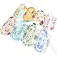 10Pcs Flower Patterned Acrylic Paperclip Bookmarks Page Marker Clip ...