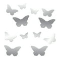 Blue Moon Studio Silver Butterfly Wall Decals 12 Pack Self-Adhesive ...