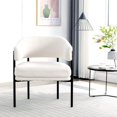 Locus Bono Modern Accent Chair, Curved Back Arm Chair for Living Room ...