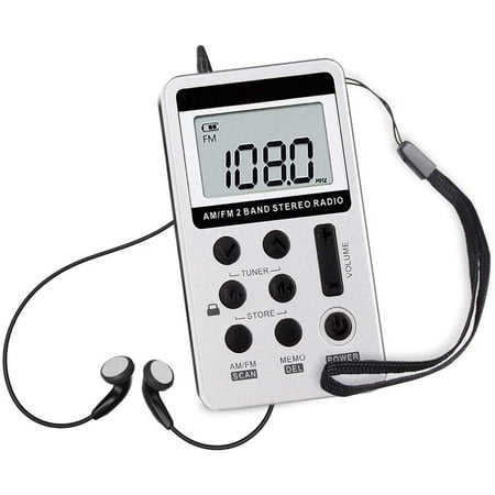 Portable Radio Mini Pocket Radio FM/AM Stereo DSP Receiver USB ...