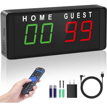 Portable Electronic Scoreboard with LED Display and Remote Control for ...