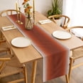 Art Red Dining Table Runner, Vintage Red Brown Ombre Farmhouse Rustic ...