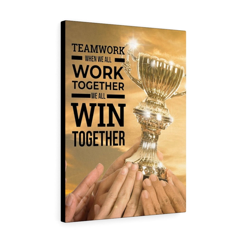Work Together Win Together Motivational Verse Inspiring Wall Art ...