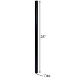 Erva Tubular Steel Pole Section, Black, 28" - Walmart.com
