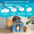 Deluxe Heated Cat House for Winter - Weatherproof, Insulated, Easy ...