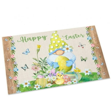 WinHome Happy Easter Doormat Floor Mats Rugs Outdoors/Indoor Doormat ...