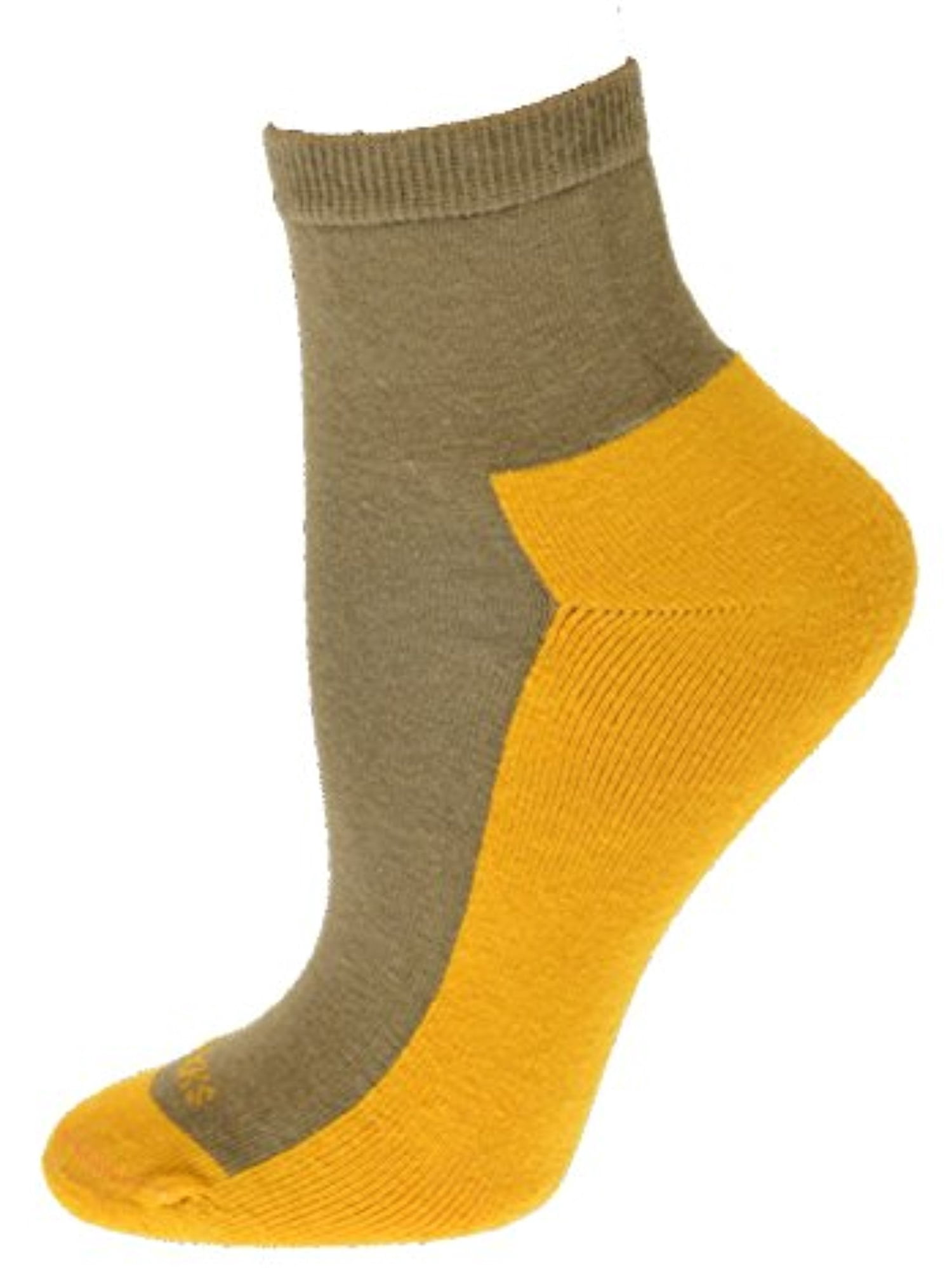 Sierra Socks Women's Cushioned Athletic Cotton Quarter Socks (Tan, 1 ...