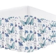 Blue Butterfly Bed Skirt Bed Skirts Queen Size 18 Inch Drop, Purple ...