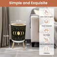 Small Trash Can with Lid Moon Phases Botanical Frame Vintage Celestial ...