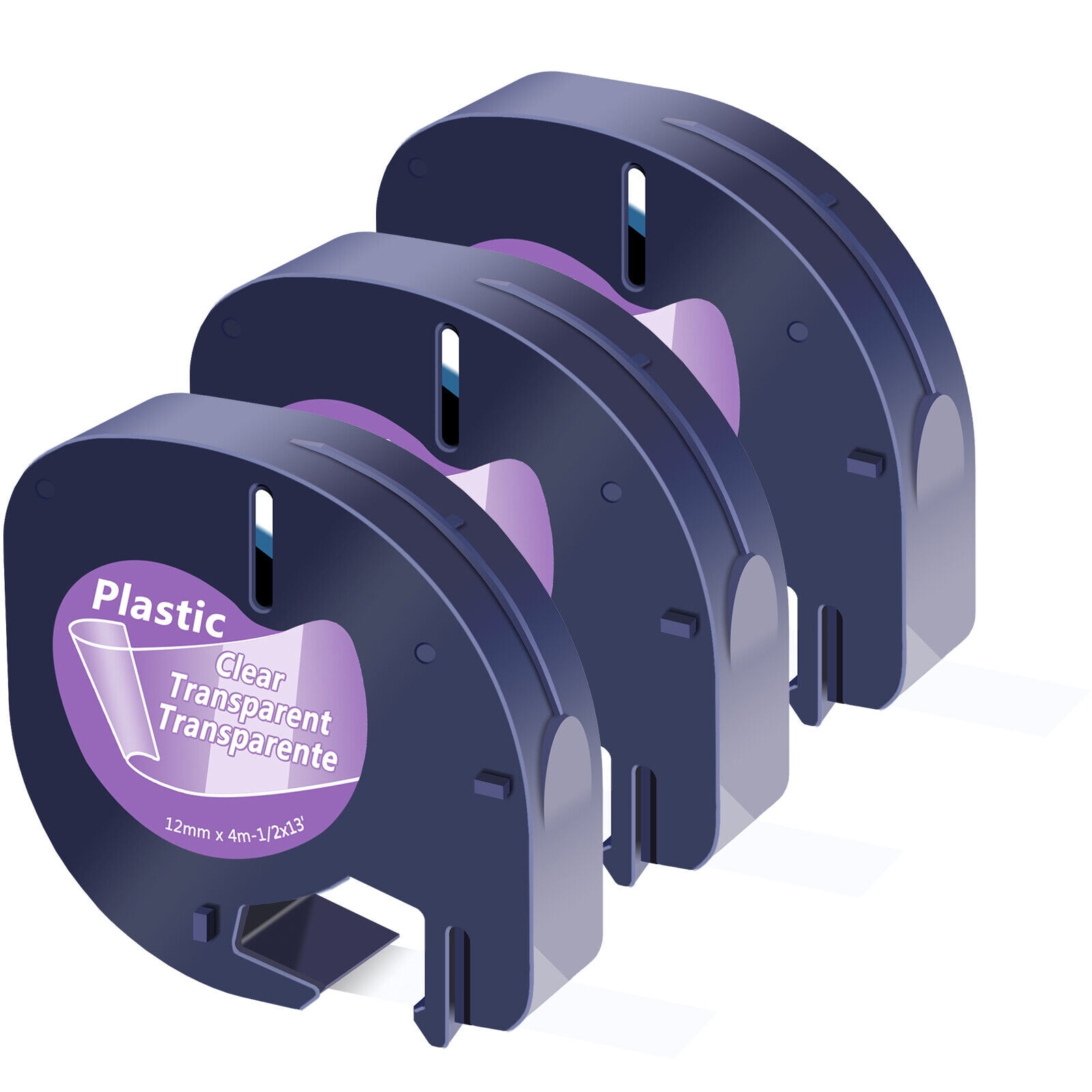 GREENCYCLE 3PK Compatible for DYMO LetraTag Refills 16952 12mm Black on ...