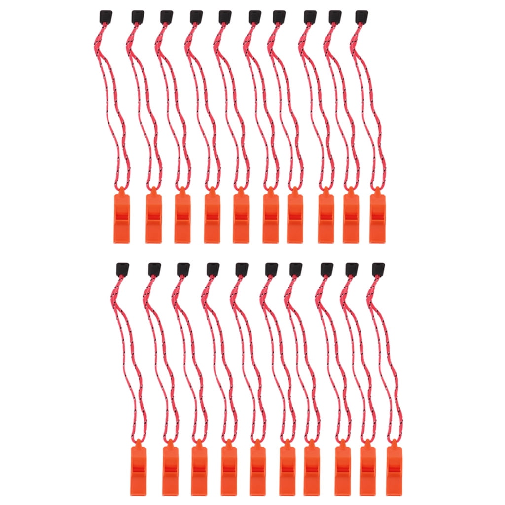 20 Pieces Marine Whistle Boating Camping Hiking with Strap - Walmart.com