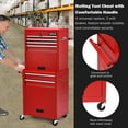 Costway 6-Drawer Rolling Tool Chest Storage Cabinet w/Riser Red ...