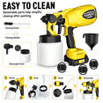 21V Cordless Paint Sprayer with 2 Luxury Batteries, High‑Pressure ...