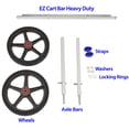 Sea Eagle EZ Cart - Chart Wheel System for Boats and Kayaks - Wide ...