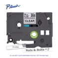 Brother P-touch TZeS121 Black Print on Clear Label Tape, 3/8in (9mm) x ...
