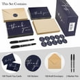 4x6 Navy Blue Thank You Cards 100 Pack with Envelopes and Stickers ...