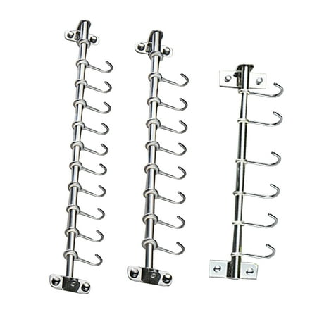 Kitchen Sliding Hooks Stainless Steel Hanging Rack Rail Kitchen hooks ...