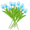 10-Pack Artificial Tulips Faux Flower Stems, 7 Color Options Soft Touch ...