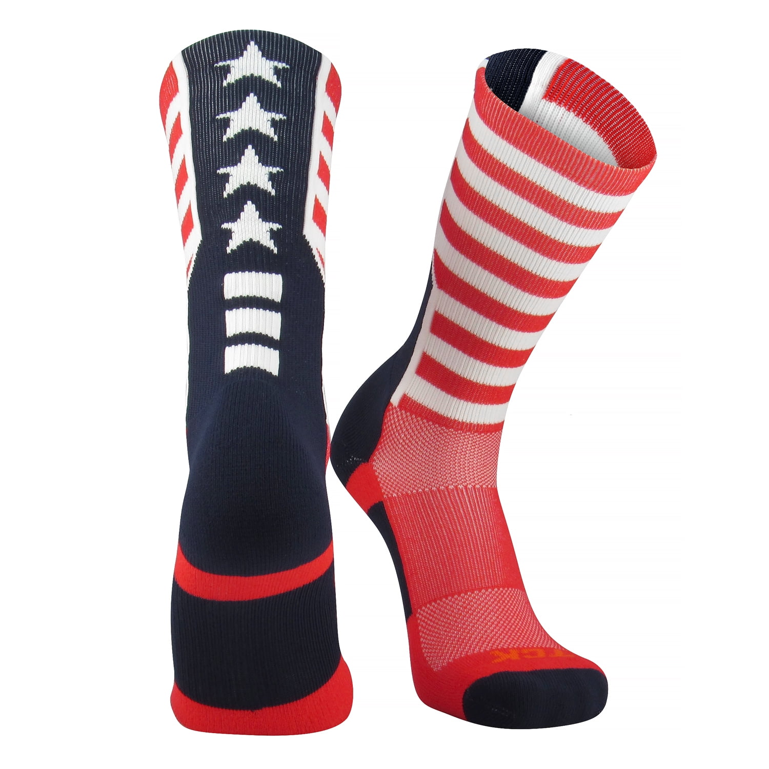 TCK Elite USA Flag Patriot Red White Blue Basketball Football Crew ...