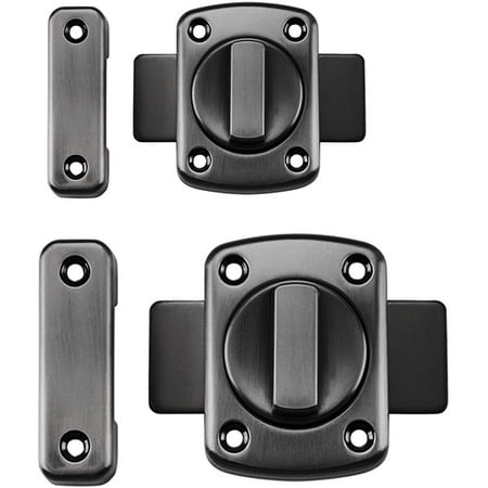 Bathroom Latch, 2 Pcs Swing Bolt Latch, Zinc Alloy Door Latch with 6 ...
