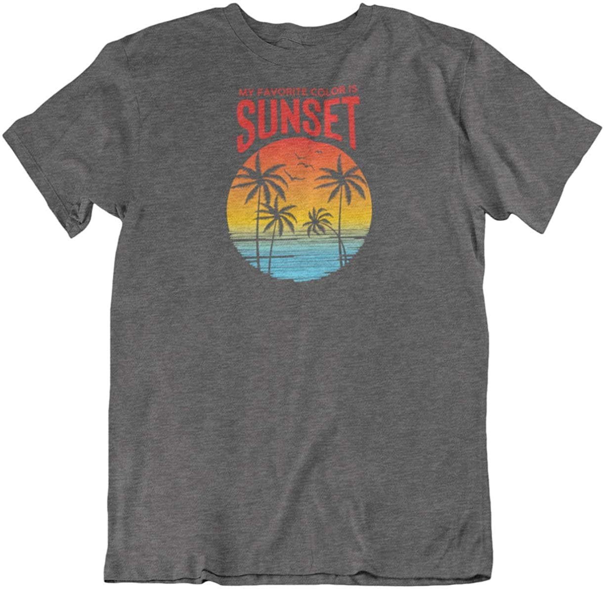 My Favorite Color is Sunset. T-Shirt Gift for Beach Lovers, Surfers ...