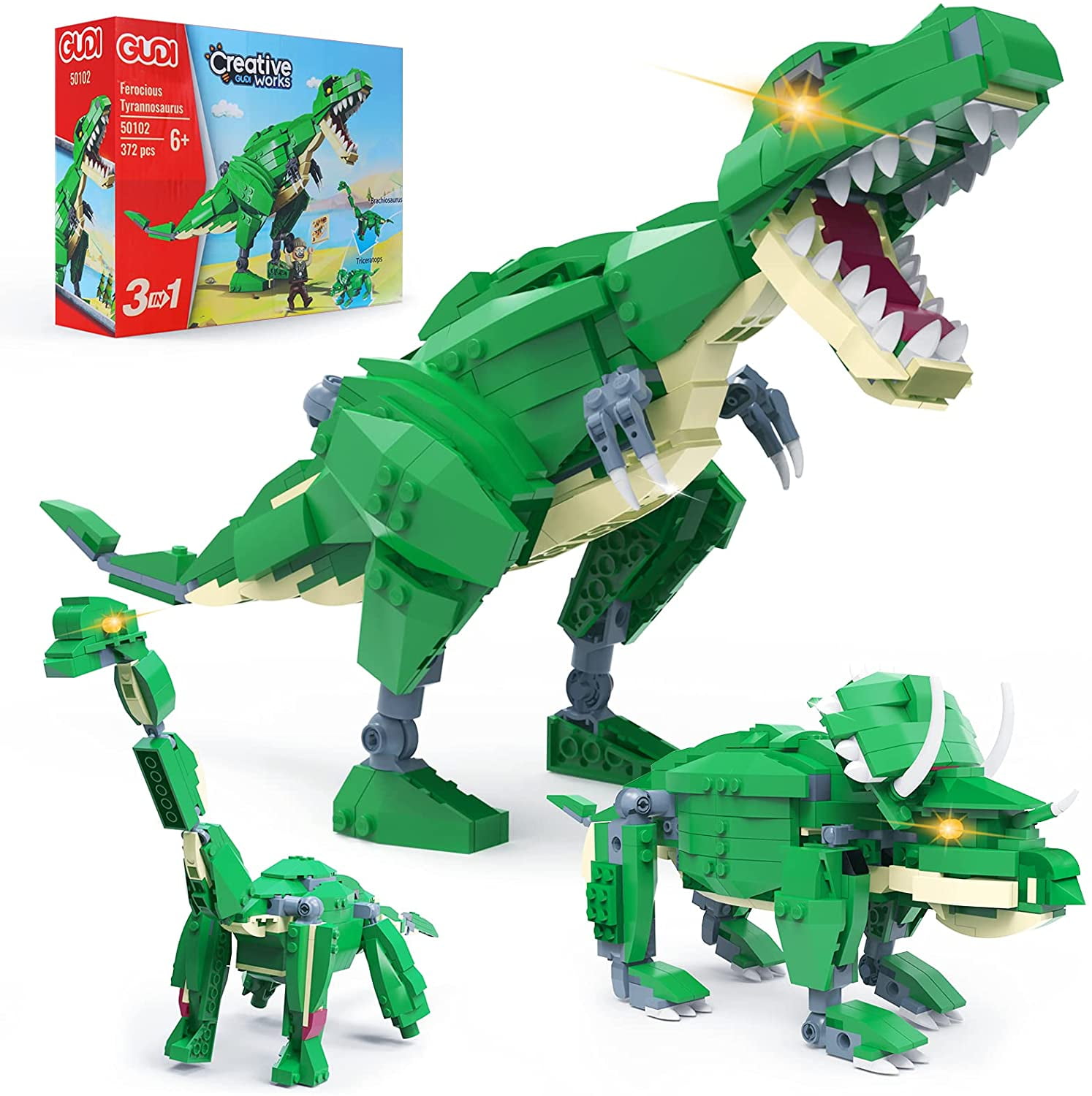 HSD Dinosaur Building Block Toys, Creator 3 in 1 Sets, STEM Educational ...
