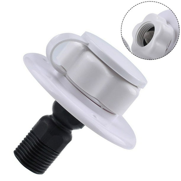 MYG RV City Water Inlet with Check Valve Flange Hose Connector ...