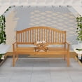Ktaxon 59" Acacia Wood Outdoor Patio Bench with Liftable Table, Park ...