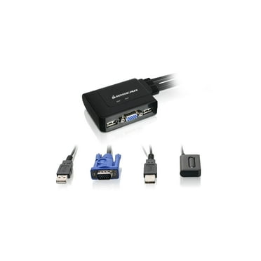 2PORT PS2 MINIVIEW MICRO KVM W/6FT CABLES HOT KEYS - Walmart.com
